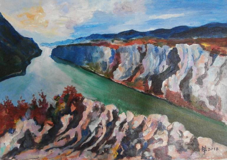 RIVER DANUBE Painting by Zoran Mihajlovic | Saatchi Art