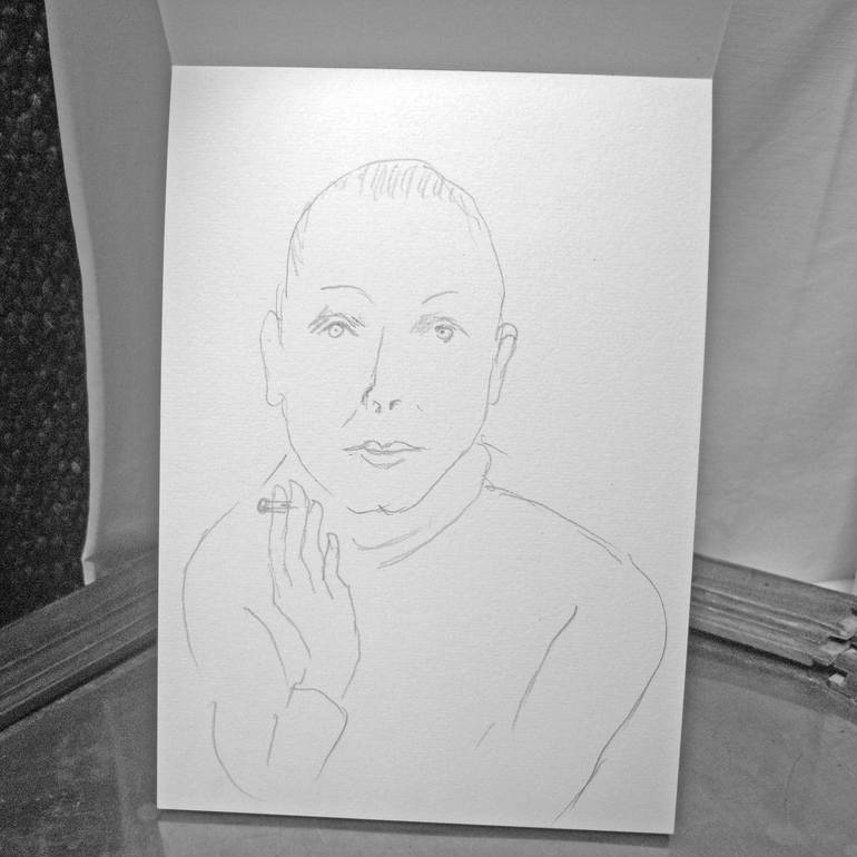 portrait de Juliette Bagouet Drawing by Manuel Montero | Saatchi Art