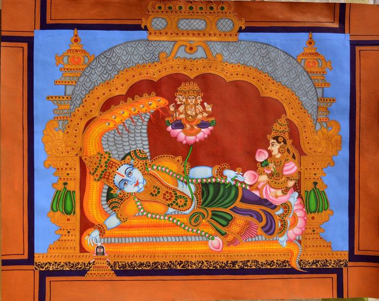 Ananthapadmanabha Painting by Radhika G | Saatchi Art