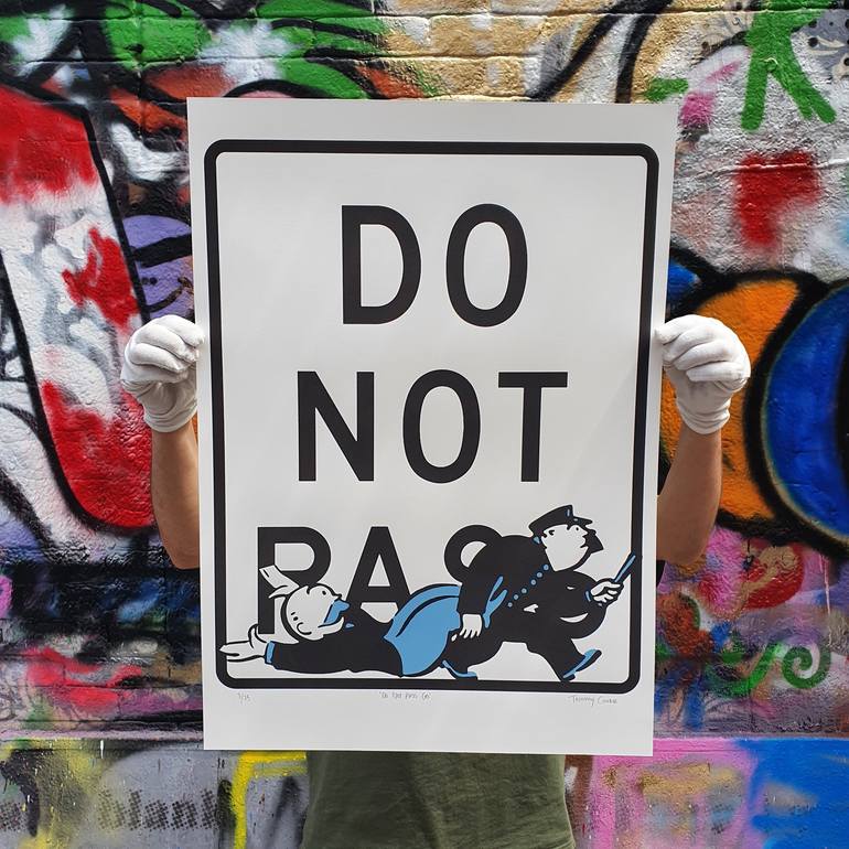 Do Not Pass Go (Blue) Printmaking by Tommy Gurr | Saatchi Art