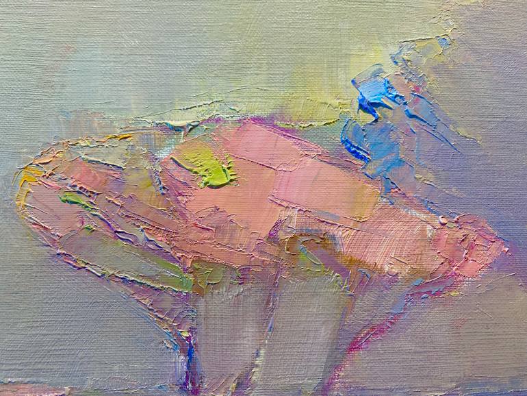 Pink Flowering Shrub Painting by Cleo Manuel Krueger | Saatchi Art