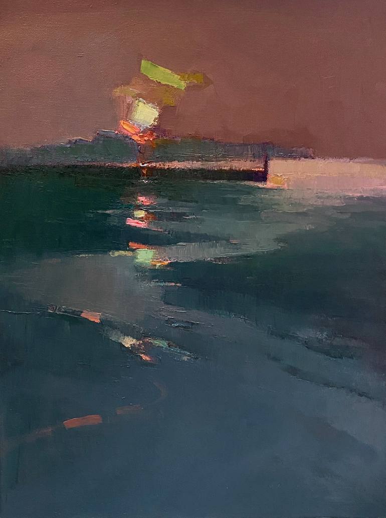 Slow Tide Painting by Cleo Manuel Krueger | Saatchi Art