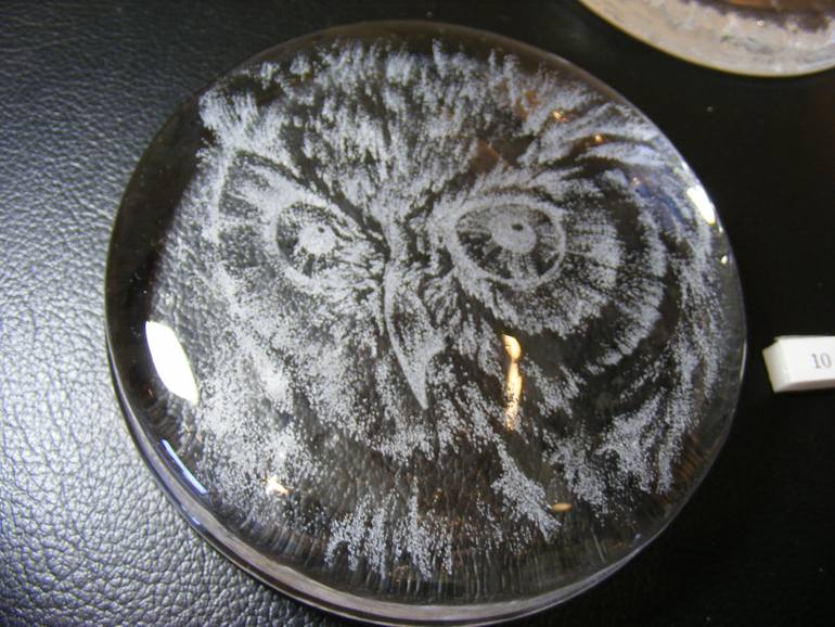 owl paperweight Painting by Dominic Fonde | Saatchi Art