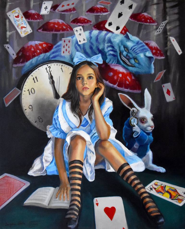 Alice in Wonderland Painting by Serghei Ghetiu | Saatchi Art