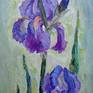 Iris branch Painting by Inna Pylypenko | Saatchi Art