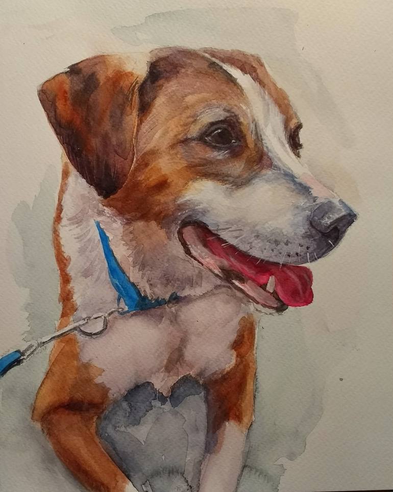 red dog Drawing by Inna Pylypenko | Saatchi Art