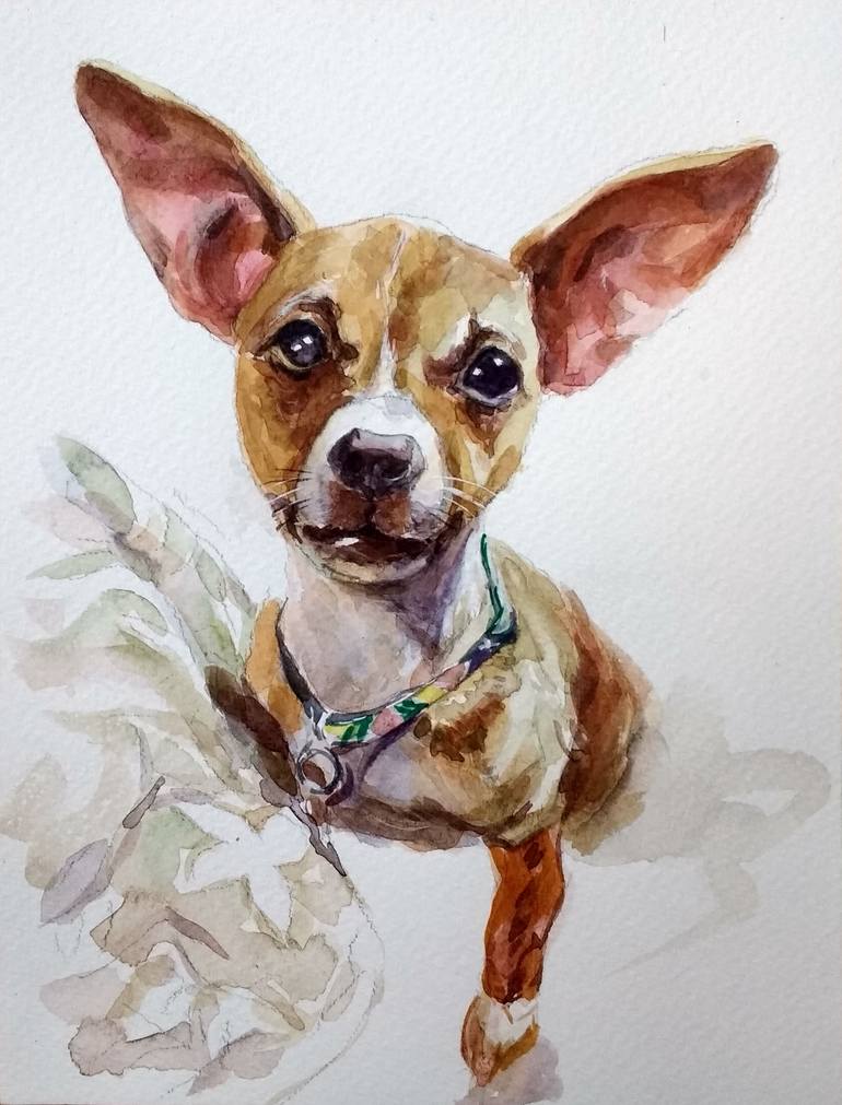 Happy dog Drawing by Inna Pylypenko | Saatchi Art