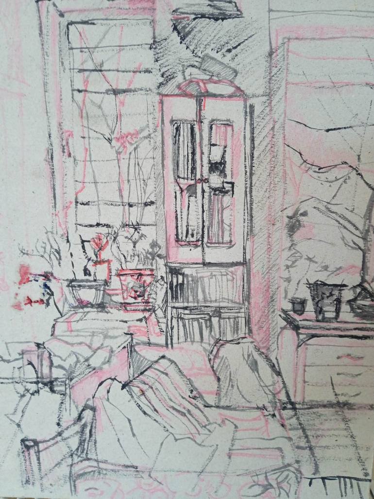 windy windy wild night Drawing by Agrimil Molili | Saatchi Art