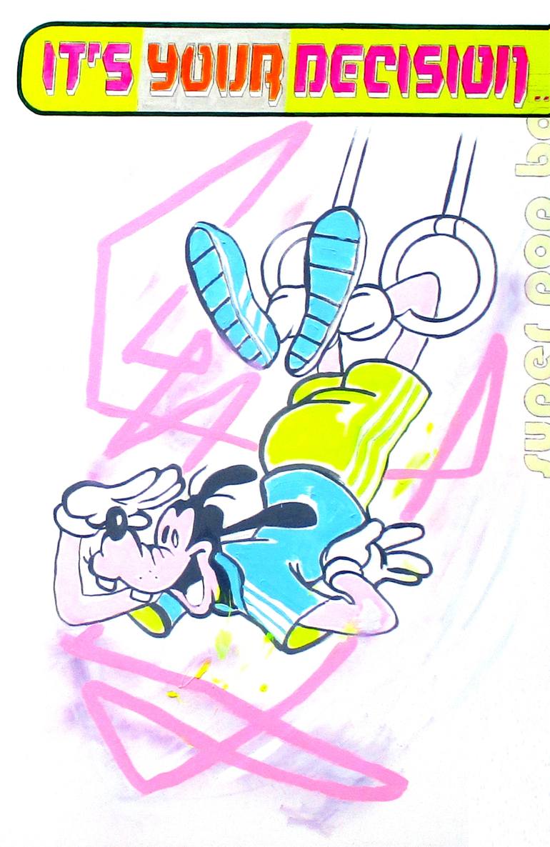 Abstract vs Figurative (Ellsworth Kelly meets Goofy) Painting by Super ...