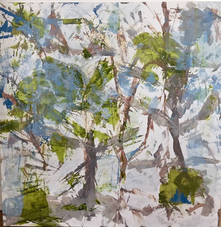 Jade Cliffs Painting by Valerie Lewis Mankoff | Saatchi Art