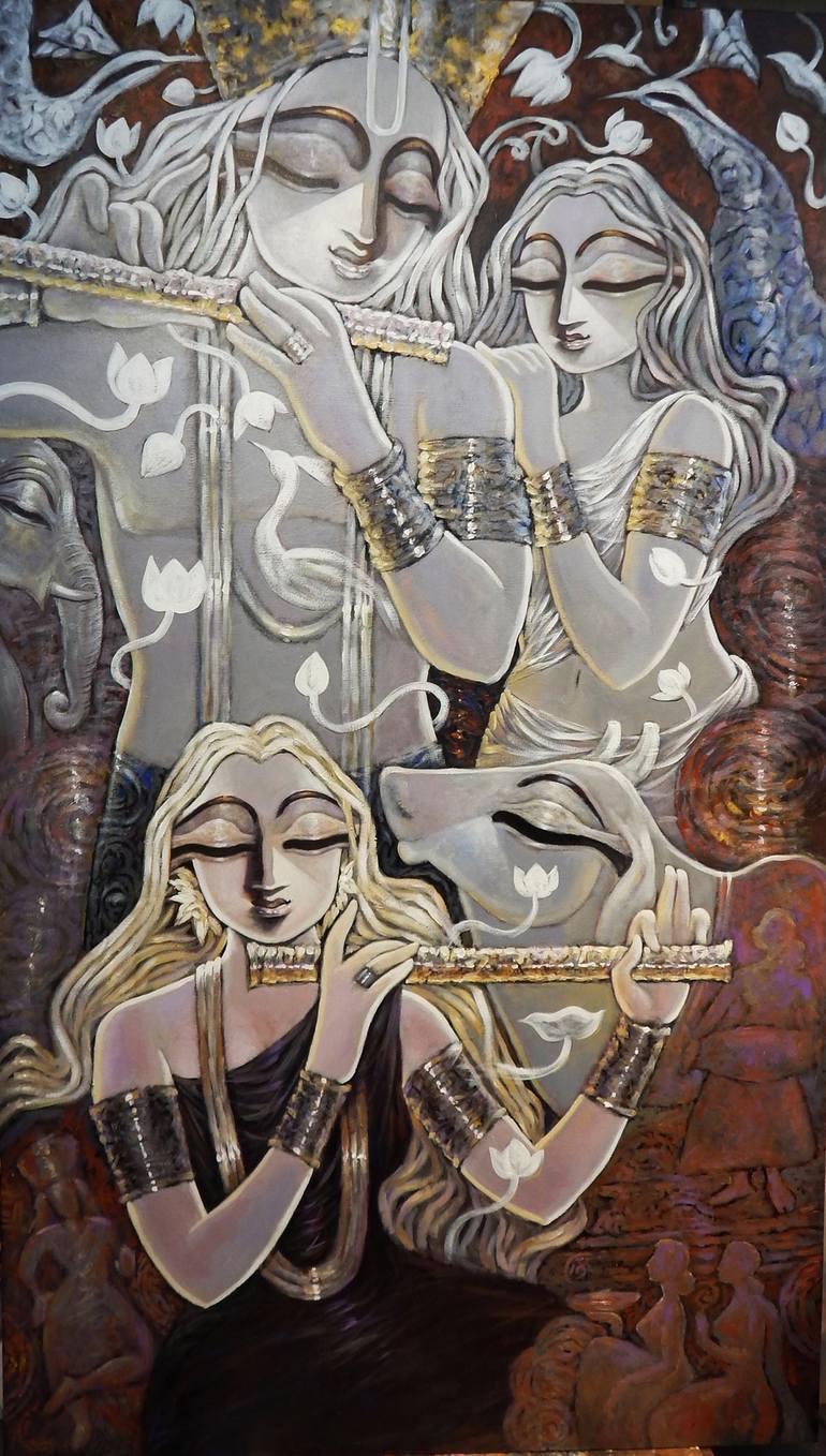 RHYTHM Painting by Subrata Ghosh | Saatchi Art