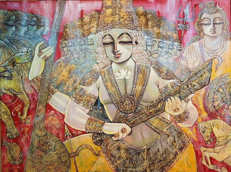 DEVOTEE Painting by Subrata Ghosh | Saatchi Art