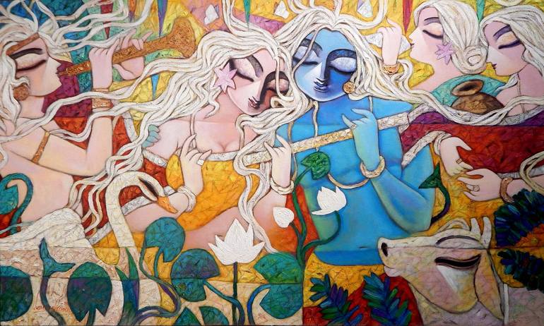 DEVOTION Painting by Subrata Ghosh | Saatchi Art