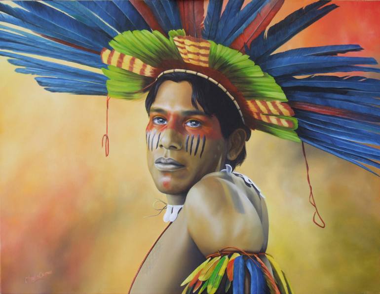Trouble Amazonia Painting by Carine Lauber | Saatchi Art
