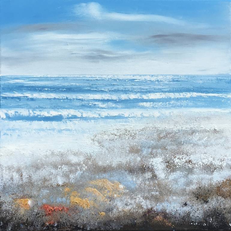 Wave After Wave Painting by Laure Bury | Saatchi Art