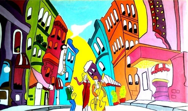 Dream city Painting by Ana Petronijevic | Saatchi Art