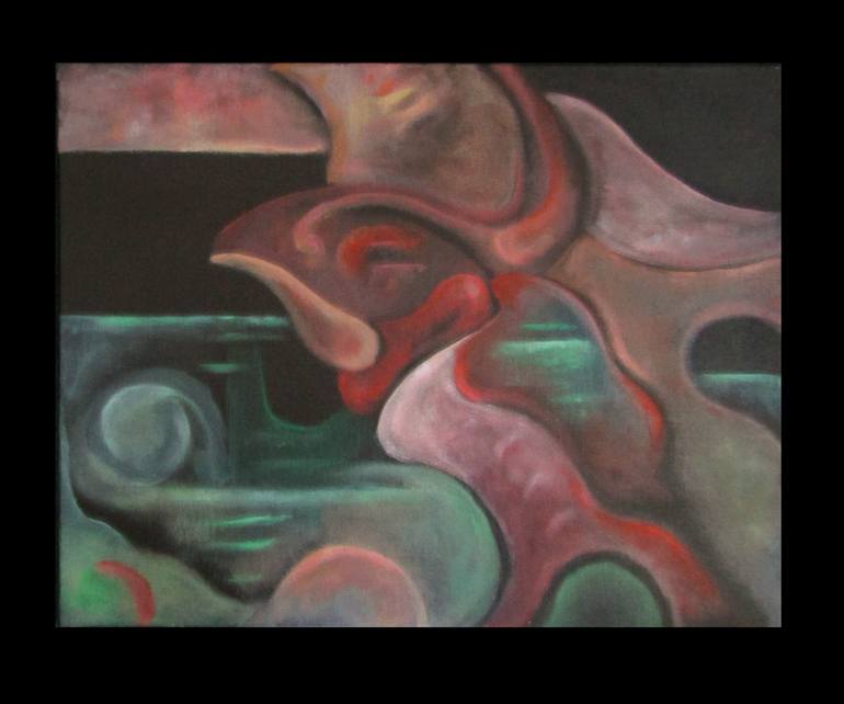 Creature at the Sea at Night Painting by Janet Kroenke | Saatchi Art