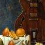 Still Life with Guitar Painting by Randy Lindquist | Saatchi Art