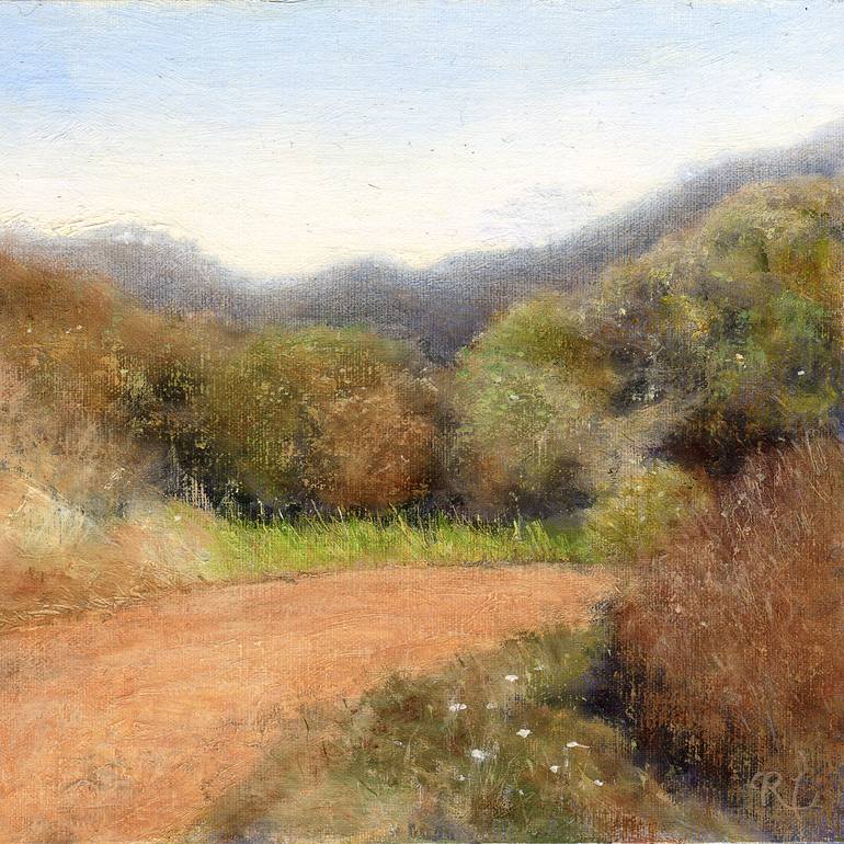 Trail at Noon - Griffith Park Painting by Randy Lindquist | Saatchi Art