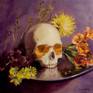 Still Life with Colored Glasses Painting by Randy Lindquist | Saatchi Art