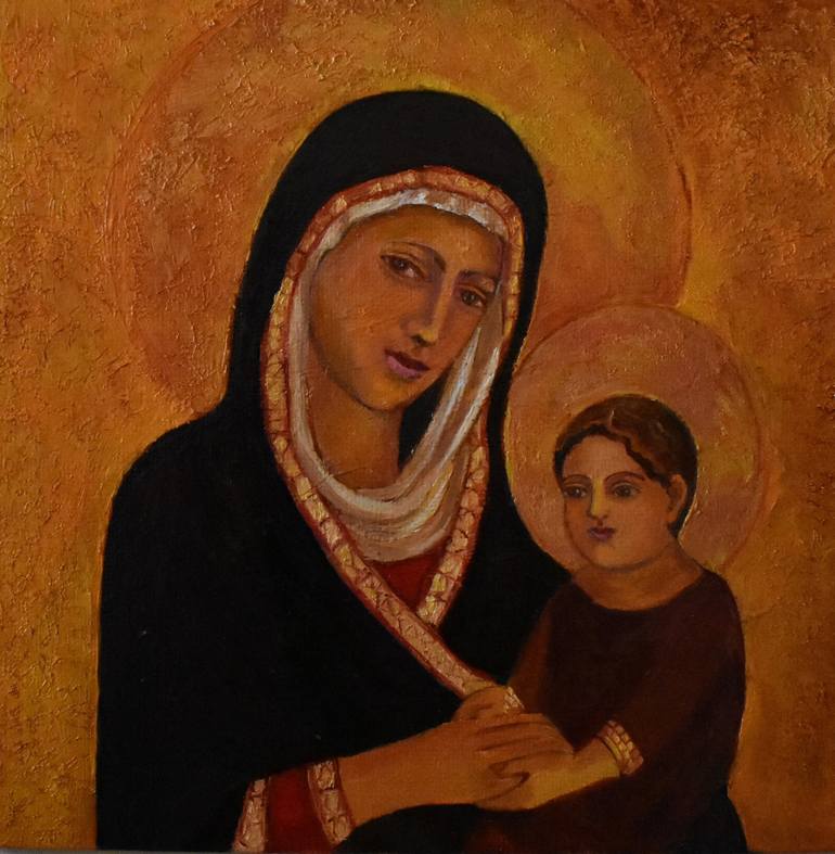 Divine Mother Painting By Padmaja Madhu Saatchi Art