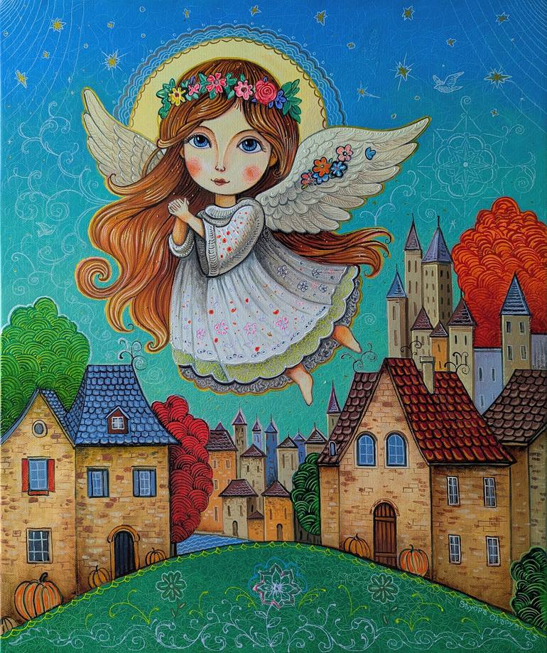 Stepan Ohanyan/The Fairytale Blue Eyed Guardian Painting by Narinart ...