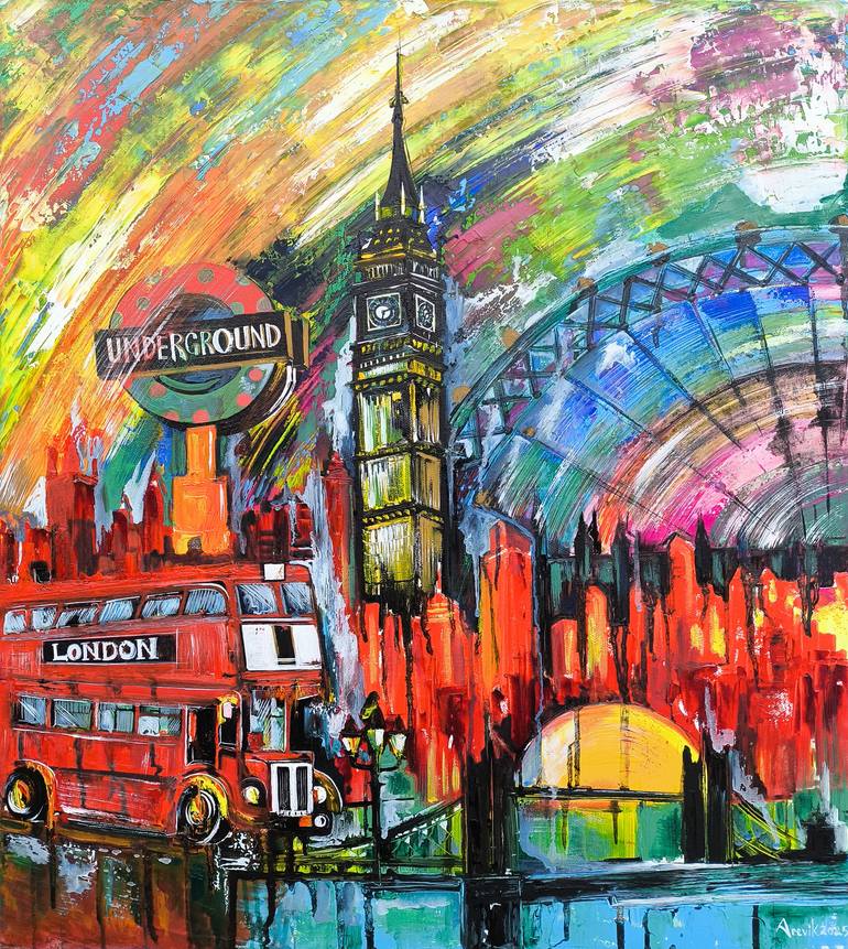Arevik Gasparyan/Iconic Symbols of London Painting by Narinart ...