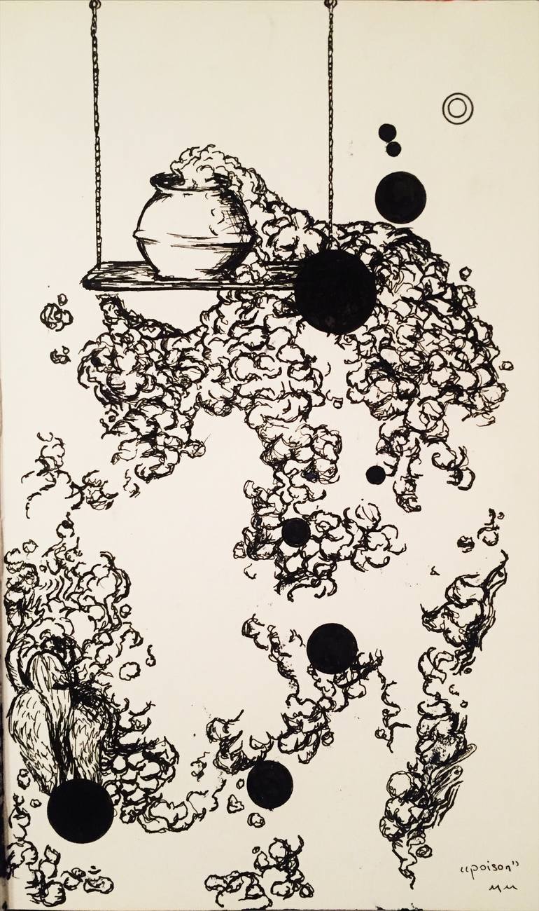Poison:Inktober Drawing by Maryanne Martin | Saatchi Art