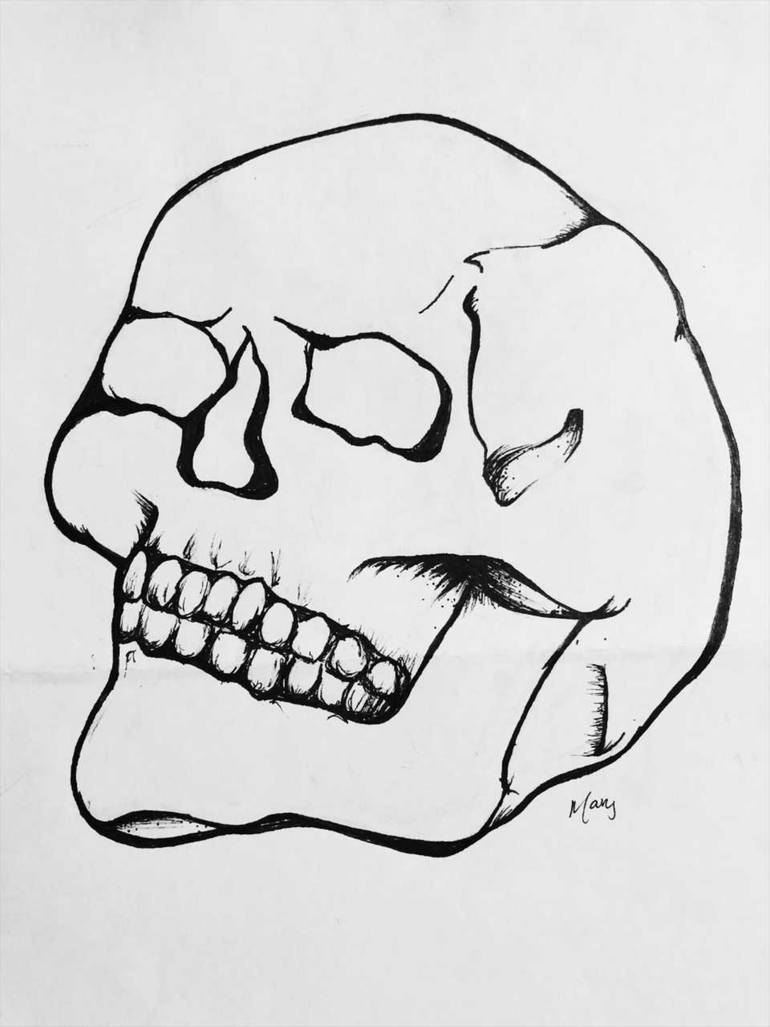 skull shit Drawing by Maryanne Martin | Saatchi Art