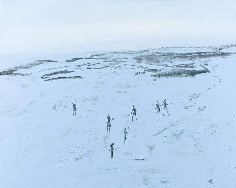 The Skaters Painting by Simon Wilde | Saatchi Art