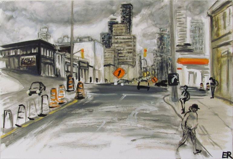 Intersection Painting by Elena Roginsky | Saatchi Art