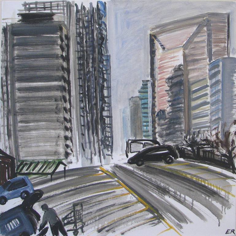 Yonge Street IV Painting by Elena Roginsky | Saatchi Art