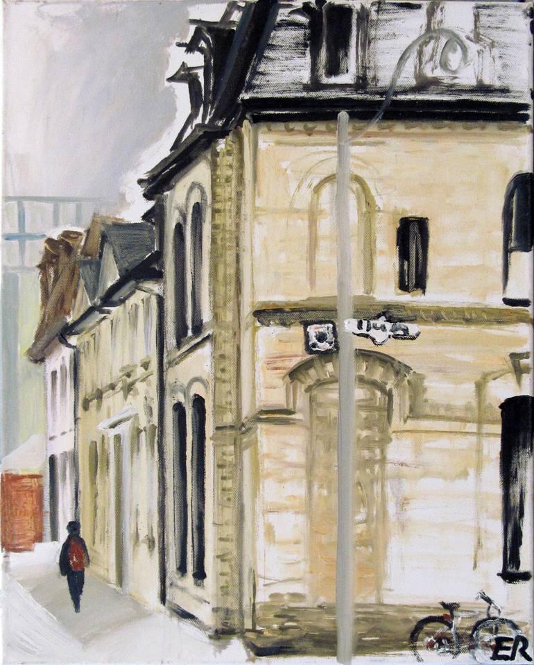 Corner House Painting by Elena Roginsky | Saatchi Art