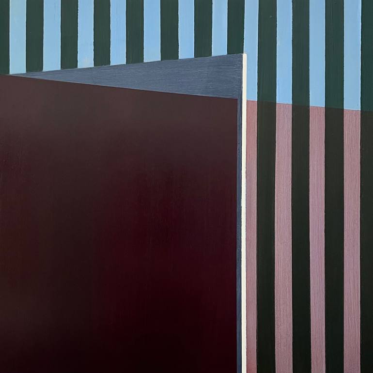 Mystery of the Maroon Monolith Painting by Allan Gorman | Saatchi Art