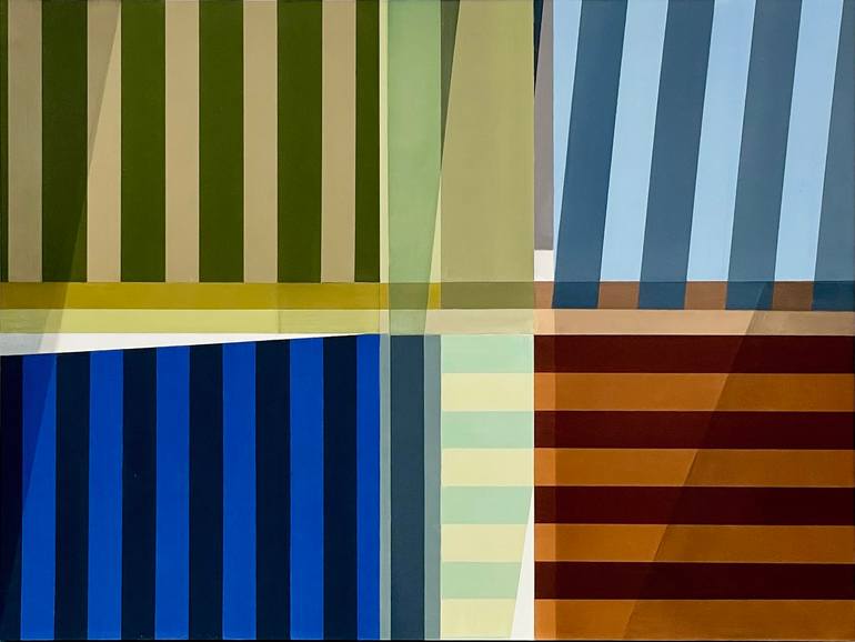 Stripestry Painting by Allan Gorman | Saatchi Art