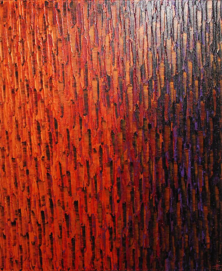 Orange red purple color fade Painting by Jonathan Pradillon | Saatchi Art