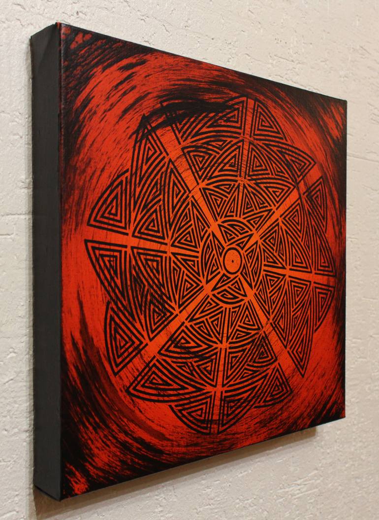 Tribal orange Painting by Jonathan Pradillon | Saatchi Art