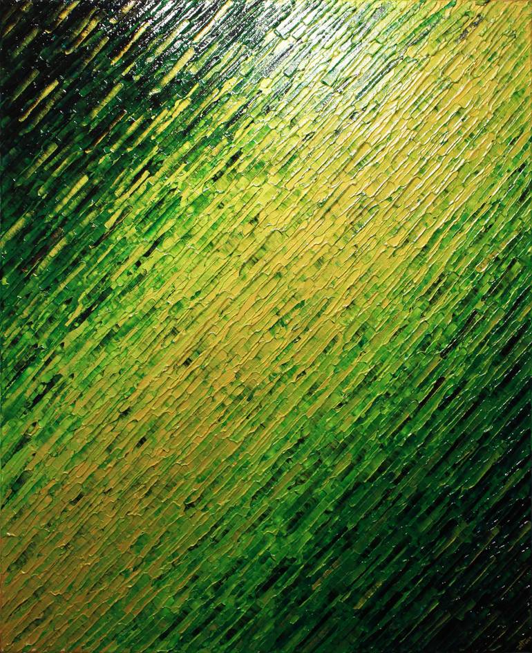 Verdant knife texture Painting by Jonathan Pradillon | Saatchi Art