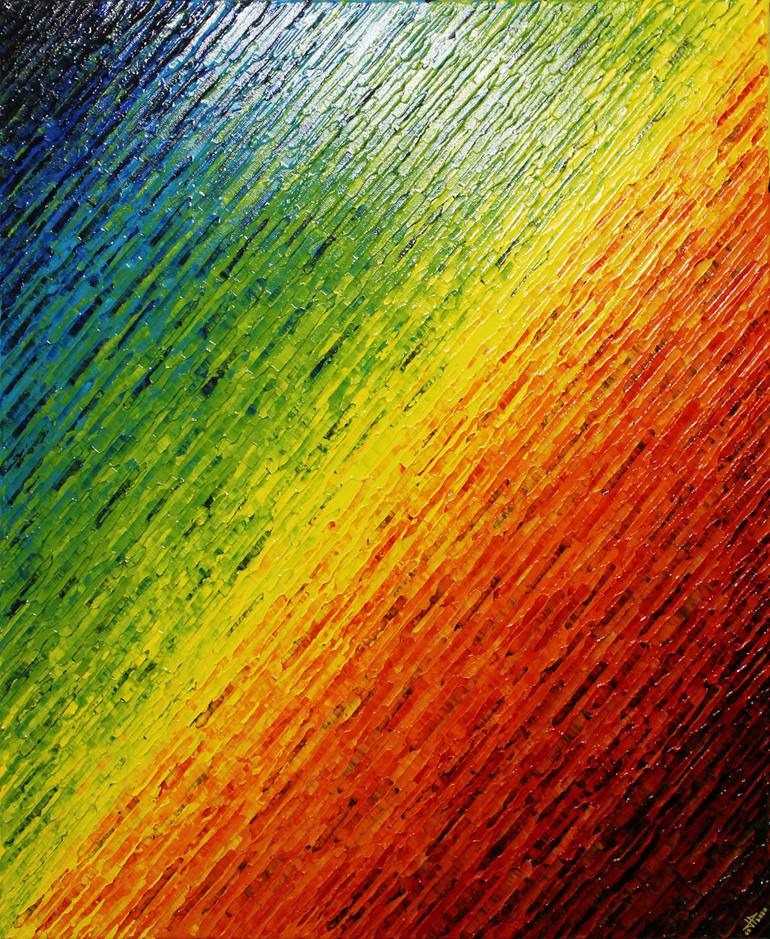 Multicolored knife texture Painting by Jonathan Pradillon | Saatchi Art