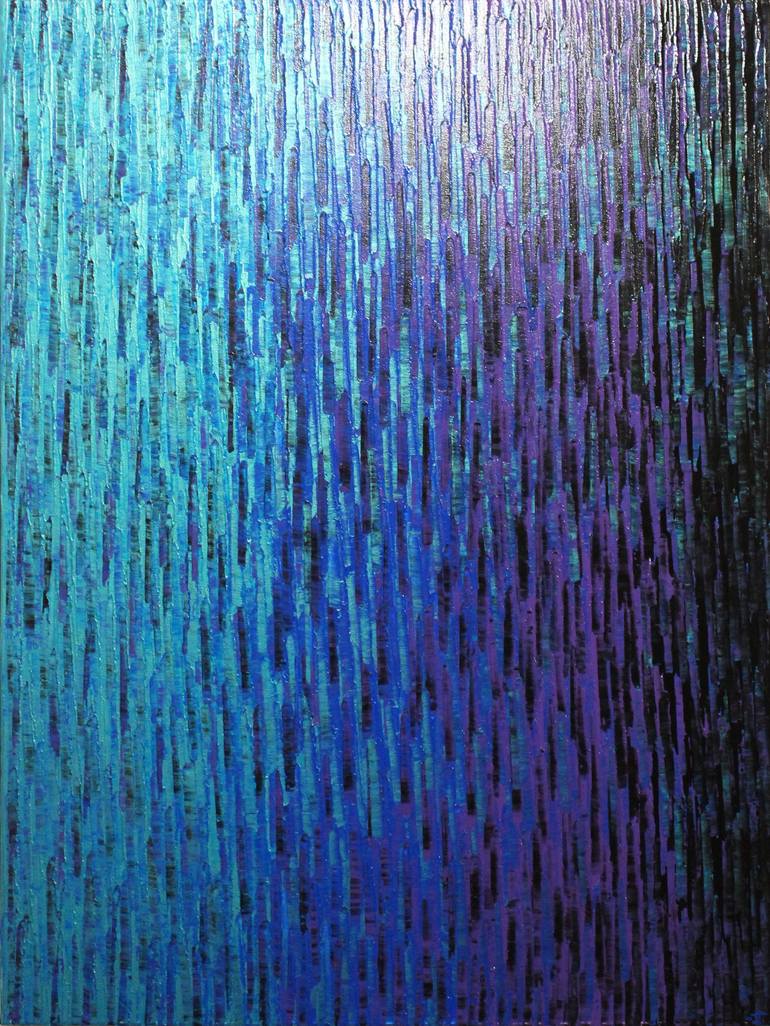Large iridescent blue violet fade Painting by Jonathan Pradillon ...