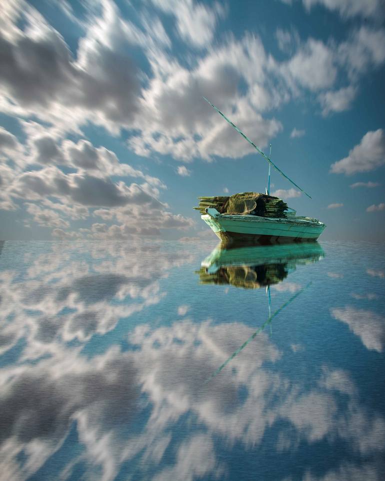 Reflection boat Photography by Mohamed Gamal | Saatchi Art