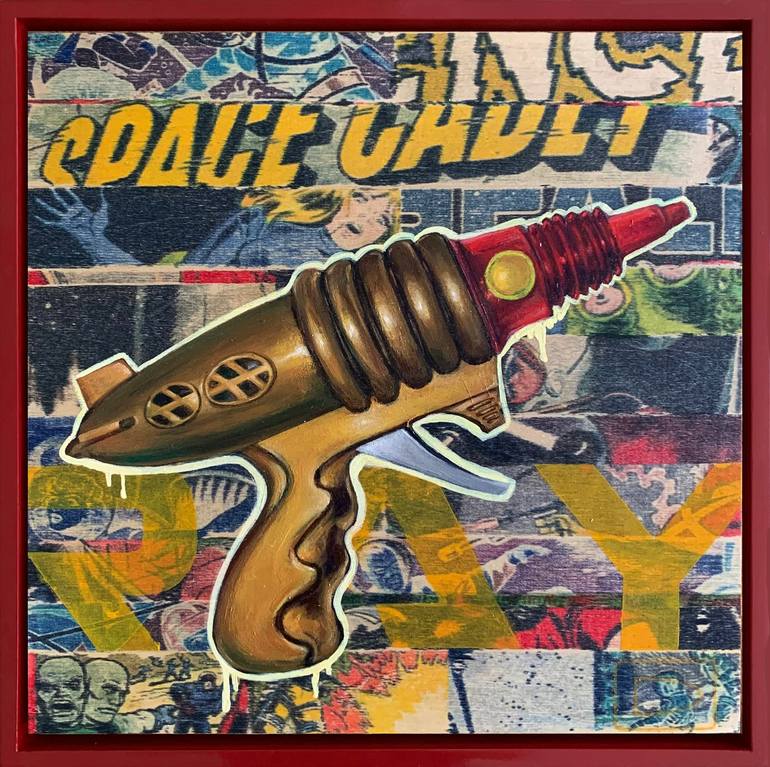 RAY gun Painting by David Woodward | Saatchi Art