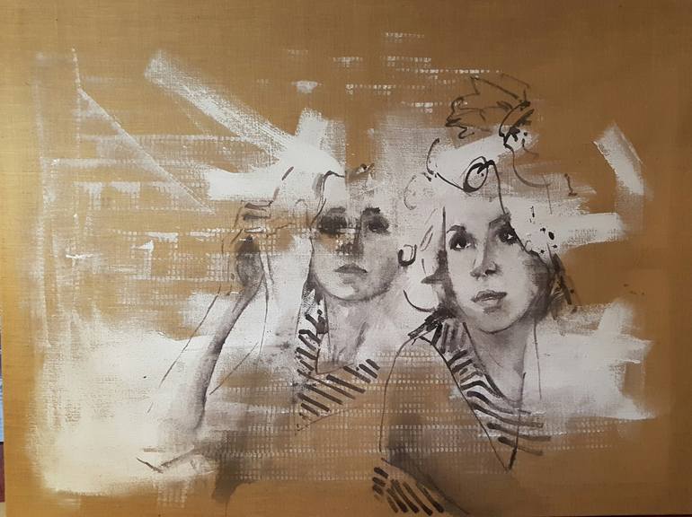 Curling Hair Painting by Marija Adric Soldo | Saatchi Art