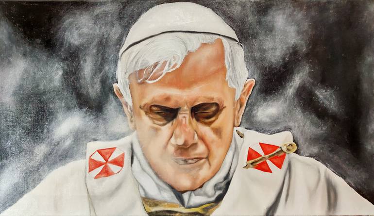 The Pope Painting by Pavel Kolomiets | Saatchi Art