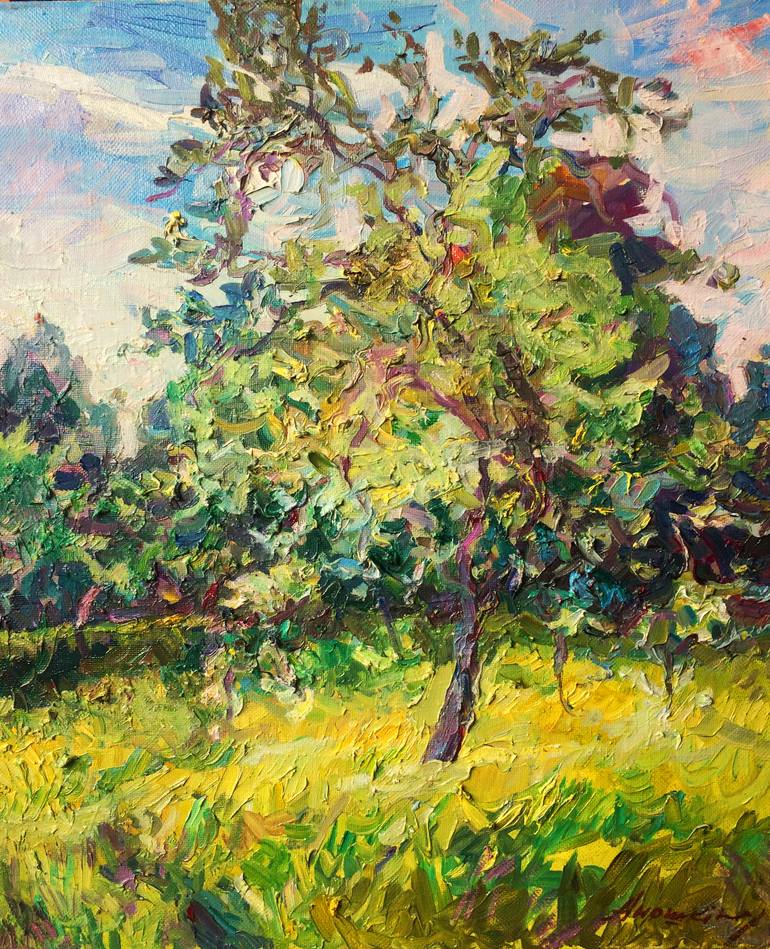 Apple tree (Jablonka) Painting by Svetlana Anoshkina | Saatchi Art Belgium
