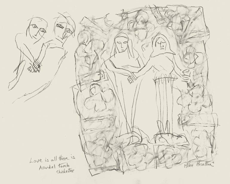 Love is all there is. Surreal Fauve Drawing by Mike Heseltine | Saatchi Art