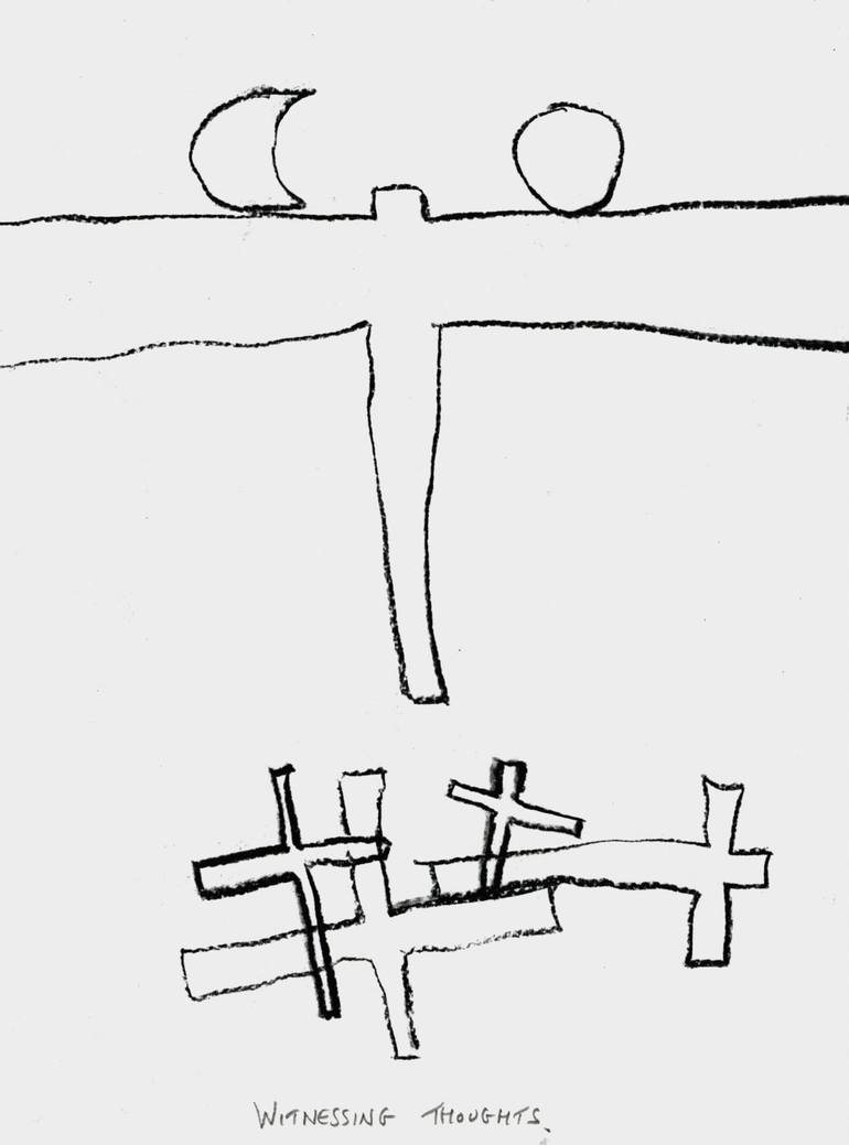 Witnessing thoughts Drawing by Mike Heseltine | Saatchi Art