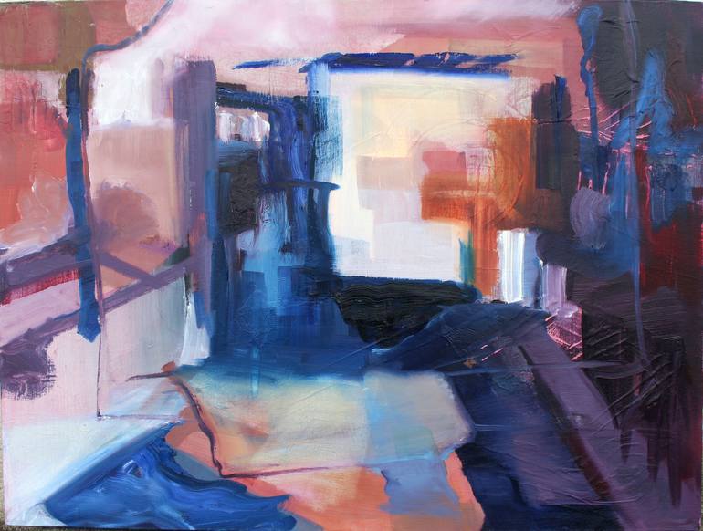 Retreat in Blue Painting by Niamh King | Saatchi Art