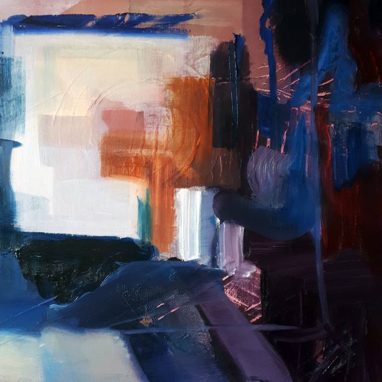 Retreat in Blue Painting by Niamh King | Saatchi Art