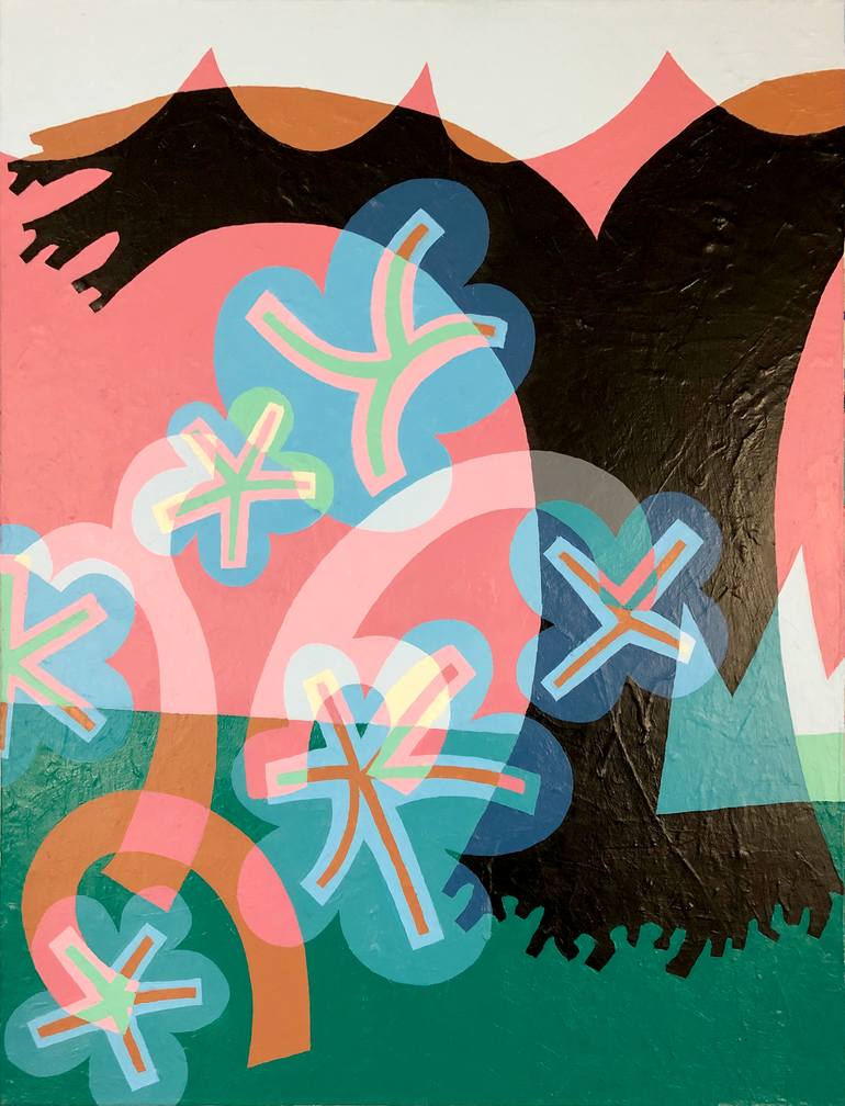 Lucid Garden Painting by Kevin Matheson | Saatchi Art